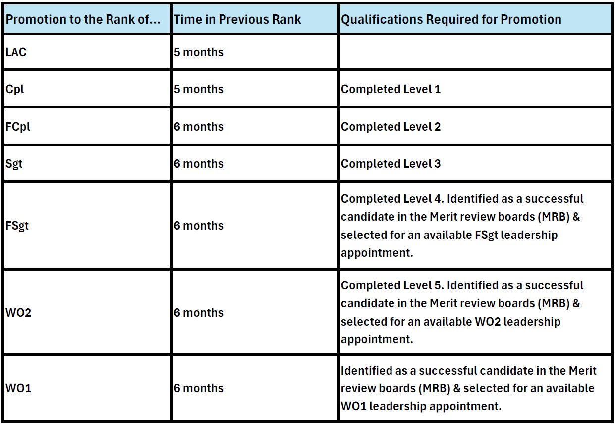 Promotions – 51 Air Cadet Squadron
